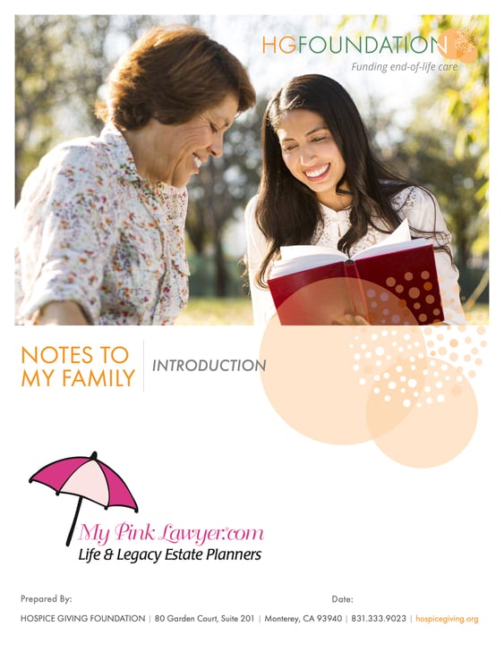 Notes To My Family | My Pink Lawyer